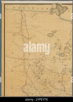 Post route map of the State of Minnesota showing post offices with the ...