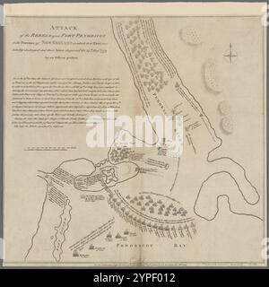 Attack of the rebels upon Fort Penobscot in the province of New England ...