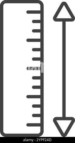 Metric measurement icon in flat style. Measure scale vector ...