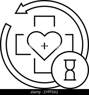 medication schedule cancer treatment line icon vector. medication ...