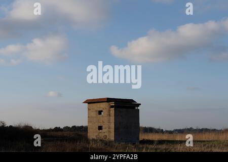 WW2 lookout tower East Lane Bawdsey Suffolk Stock Photo - Alamy