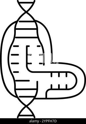 crispr tool genetic engineering line icon vector illustration Stock ...