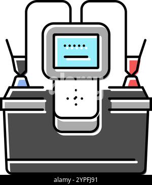 testing battery color icon vector. testing battery sign. isolated ...