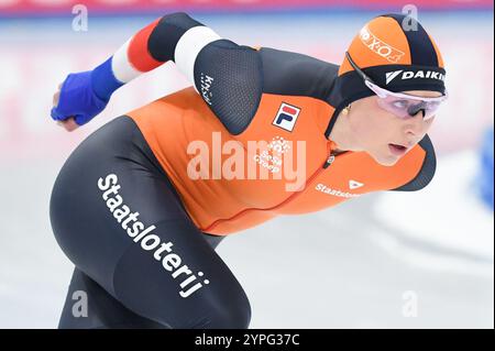 Joy BEUNE of the Netherlands competes in the Women's 3000m at the ISU ...