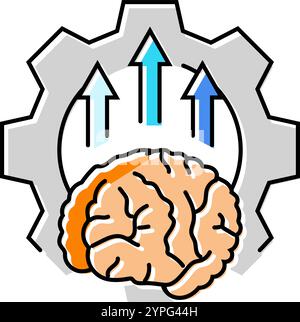 neuroplasticity neuroscience neurology color icon vector ...