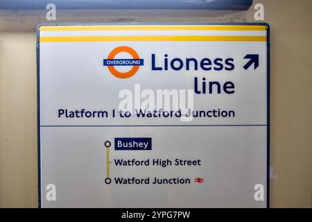 New Signage For The Renamed Lioness Line On The Old London Overground ...