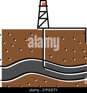 drilling fluids color icon vector. drilling fluids sign. isolated ...