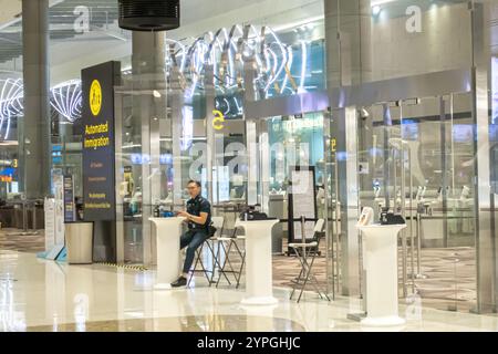 Changi airport. Automated immigration. Singapore Stock Photo - Alamy