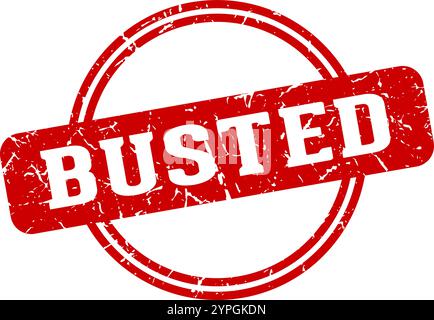 busted round stamp isolated on transparent background. busted stamp ...