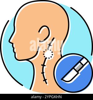lymph node dissection surgery line icon vector illustration Stock Vector Image & Art - Alamy