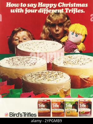1971 UK Bird's trifle ad Stock Photo - Alamy