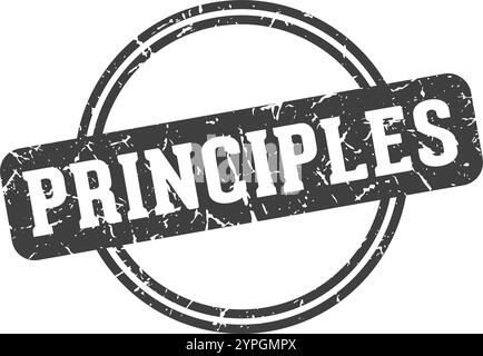 principles round stamp isolated on transparent background. principles ...