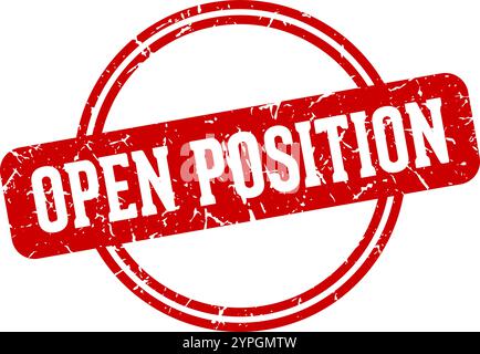 open position round stamp isolated on transparent background. open ...