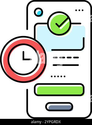 hick law ux ui design line icon vector. hick law ux ui design sign ...