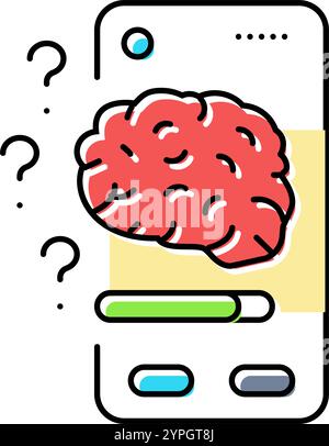 cognitive load ux ui design isometric icon vector. cognitive load ux ui ...