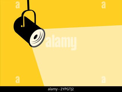 hanging spotlight casting a beam of light Stock Vector Image & Art - Alamy