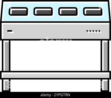 food warmer restaurant equipment line icon vector. food warmer ...