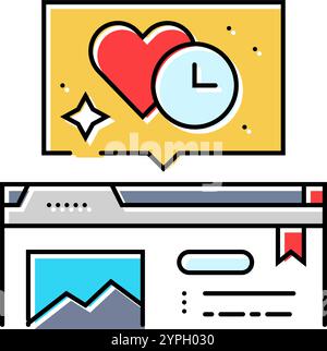 evergreen content seo line icon vector illustration Stock Vector Image ...