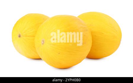 Three whole ripe melons isolated on white Stock Photo - Alamy