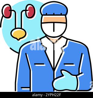 nephrologist urology color icon vector illustration Stock Vector Image ...
