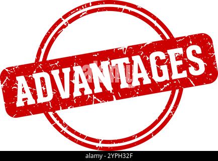 advantages round stamp isolated on transparent background. advantages ...