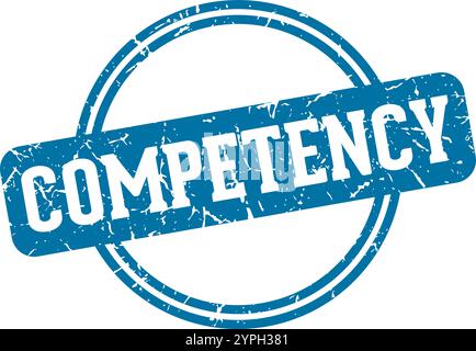 competency round stamp isolated on transparent background. competency ...