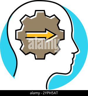 intentionality minimalism lifestyle color icon vector illustration ...