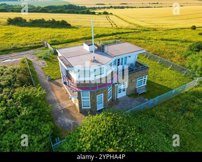 The Old Dover Coastguard Station on the White Cliffs of Dover in Kent ...