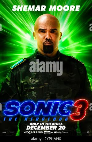SONIC THE HEDGEHOG 3, character poster, Shemar Moore, 2024. © Paramount ...
