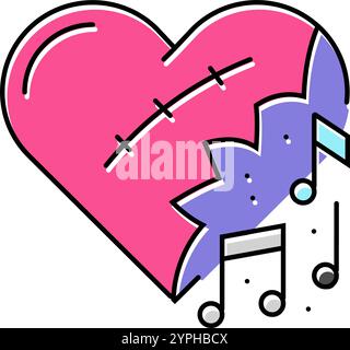 emo music line icon vector illustration Stock Vector Image & Art - Alamy