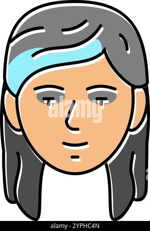 emo male avatar color icon vector illustration Stock Vector Image & Art ...