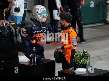 DOHA - Lando Norris (McLaren) and Max Verstappen (Red Bull Racing ...