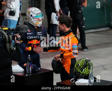 DOHA - Lando Norris (McLaren) and Max Verstappen (Red Bull Racing ...