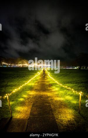 Torquay, UK. 30th Nov, 2024. People visit Torquay's Bay of Lights as ...