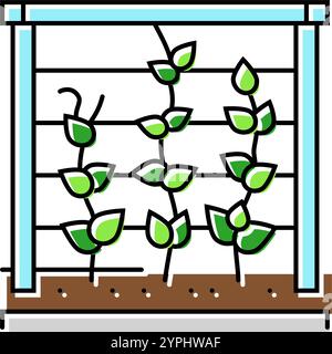trellis urban gardening color icon vector. trellis urban gardening sign ...
