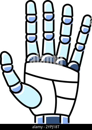 palm robot hand gesture line icon vector illustration Stock Vector ...