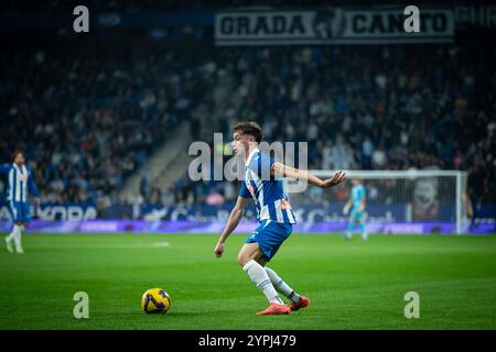 Javi Puado of RCD Espanyol in action during the Spanish league, La Liga ...
