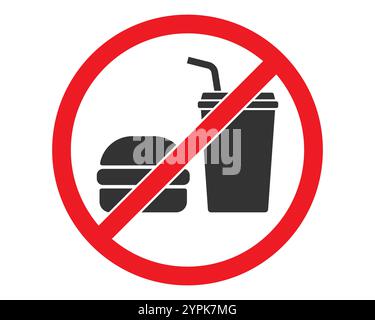 hamburger with denied symbol icon vector illustration design Stock ...