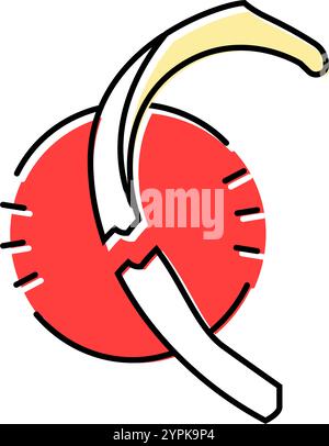 fractured rib fracture injury line icon vector illustration Stock ...