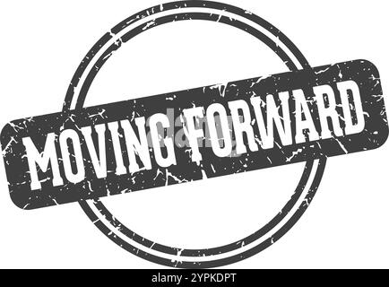 moving forward round stamp isolated on transparent background. moving ...