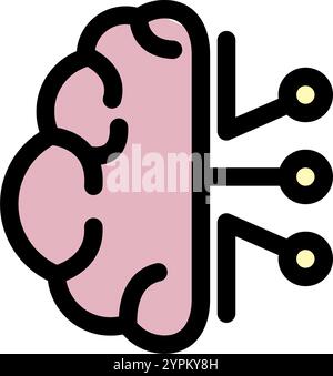 Brain network symbol - artificial intelligence icon Stock Vector Image ...
