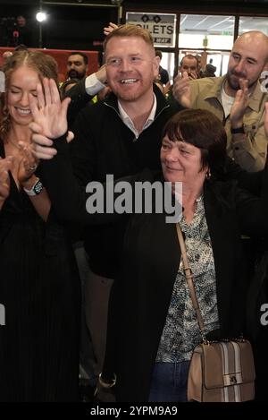 Social Democrats Gary Gannon celebrates being elected along with wife ...