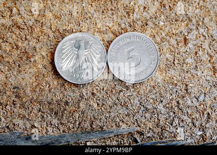 Copenhagen/ DenmarK/01 DECEMBER 2024/ German old coin marks currency in ...