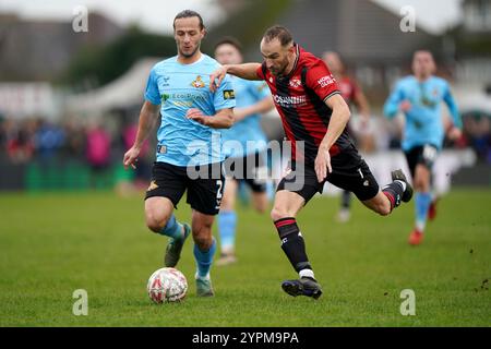 Doncaster Rovers' Jamie Sterry battles for the ball against Southampton ...