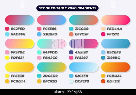 Set of vivid gradients, Screen gradients with modern abstract ...
