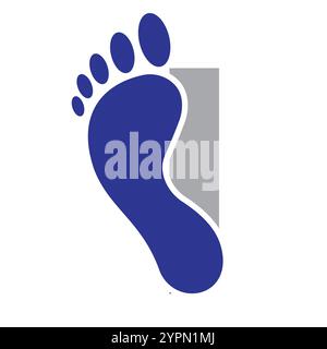 Initial Letter A Foot Logo Design Concept For Step Symbol Vector Sign ...