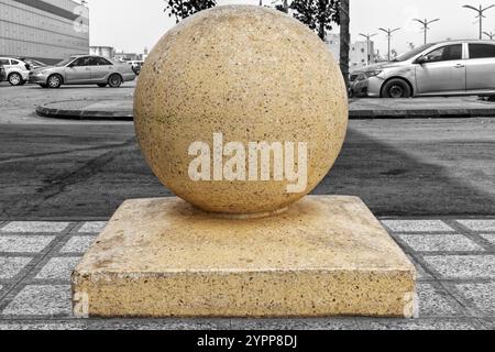 Mall Bollard on monochrome Stock Photo - Alamy