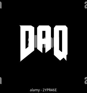DAQ letter logo design for technology company. DAQ logo design black ...