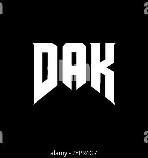 DAK letter logo design for technology company. DAK logo design black ...