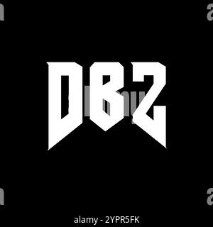 DBZ letter logo design for technology company. DBZ logo design black ...